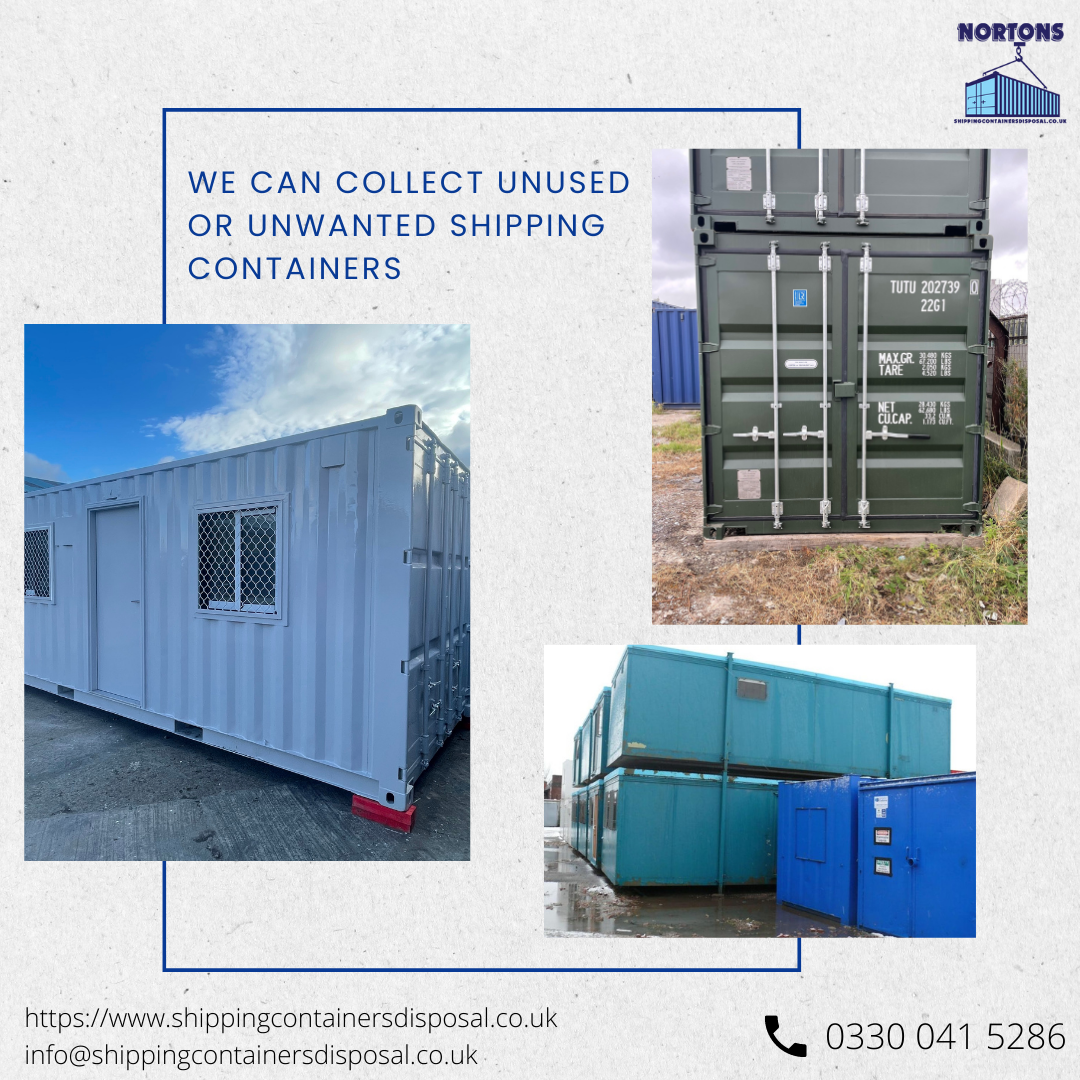 We can collect unused or unwanted shipping containers